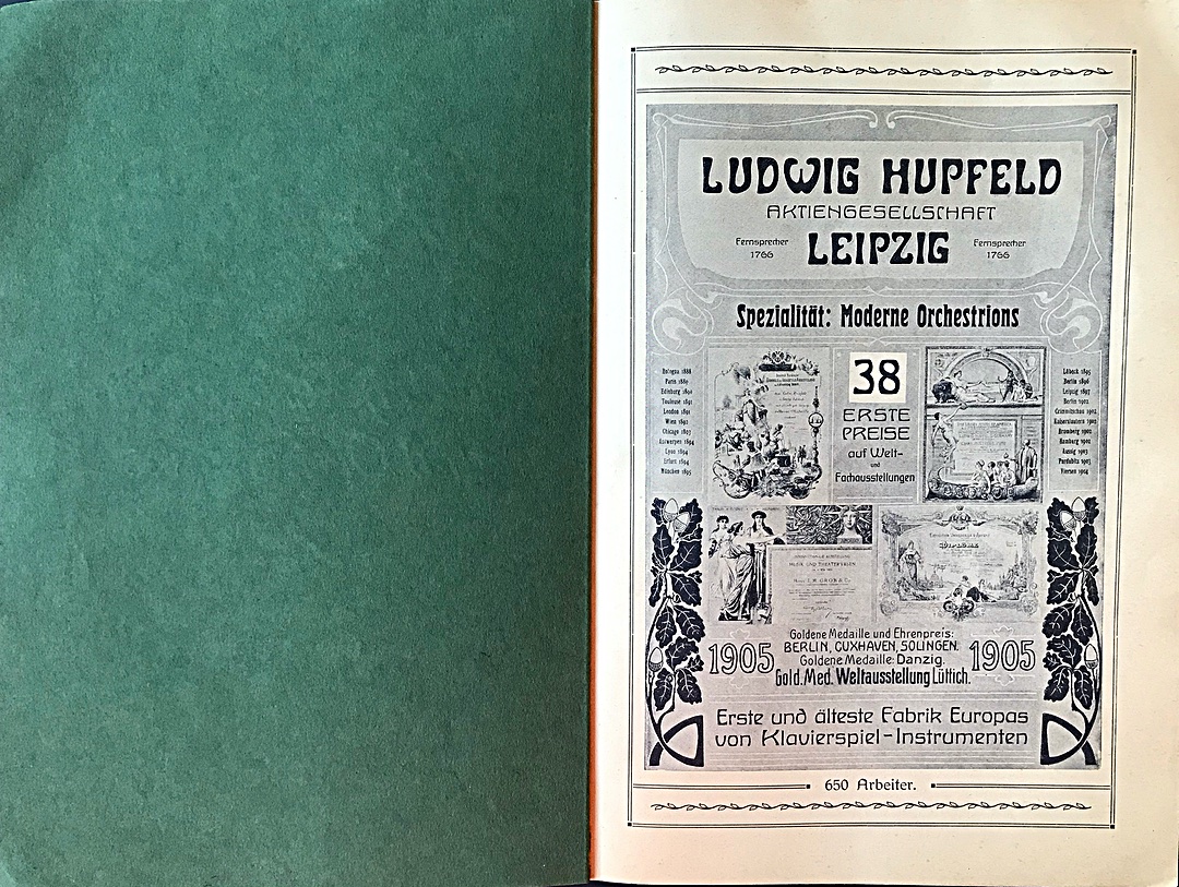 1907 HUPFELD KATALOG - Faszination Pianola
